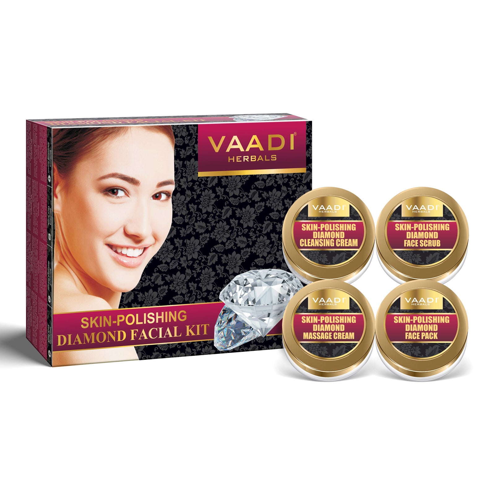 Skin-Polishing Diamond Facial Kit (110 gms) – Vaadi Herbals India